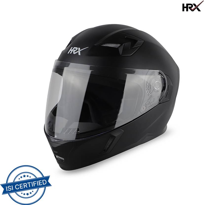 HRX COMBAT Full Face Clear Visor Air ventilated ISI Marked Motorbike ...