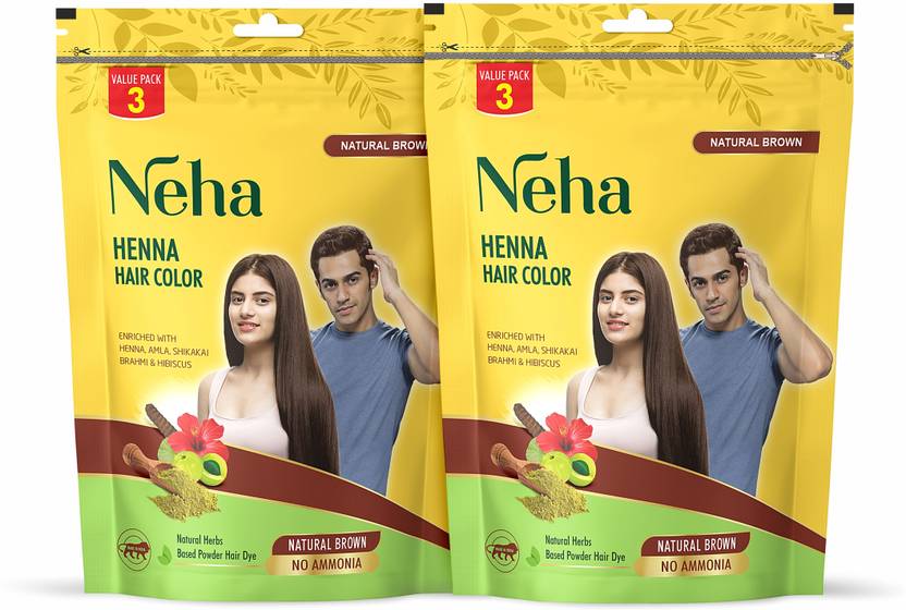 Neha Herbals Neha Henna Hair Color - Natural Brown - Price in India ...