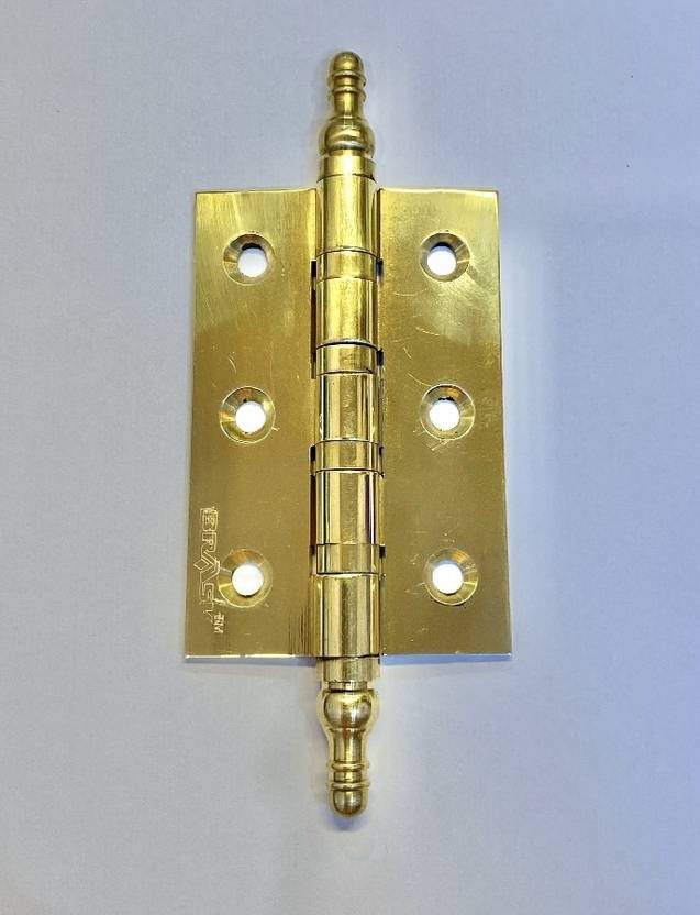 Brask BRASS TEMPLE / CROWN BEARING HINGES 3" x 2" x 2 mm GOLDEN FINISH ...