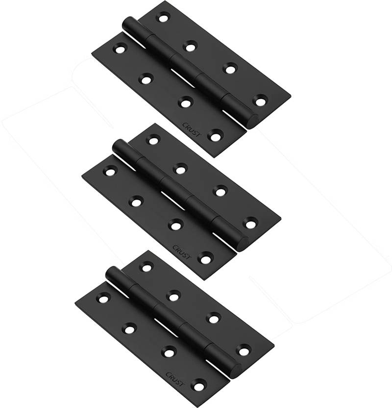 Crust Window Butt Hinges 4 inch x 12 Gauge/2.5 mm Thickness Black Finish Butt/Mortise Hinge ...