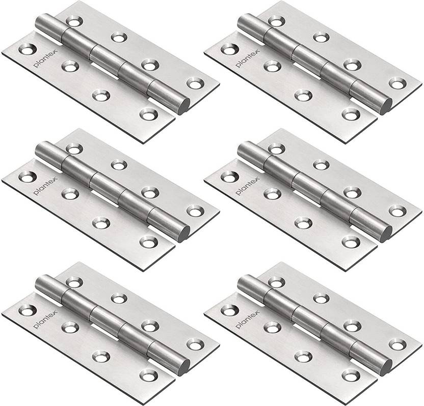 Plantex Heavy Duty Stainless Steel Door Hinges 4 inch x 14 Gauge/2 mm ...