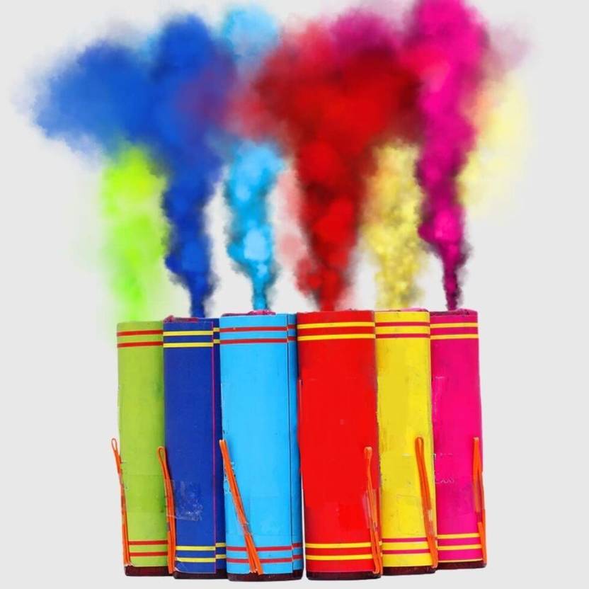 navjai Colorful Holi Smoke Bomb for Photography Wedding Gulal Smoke Fog ...