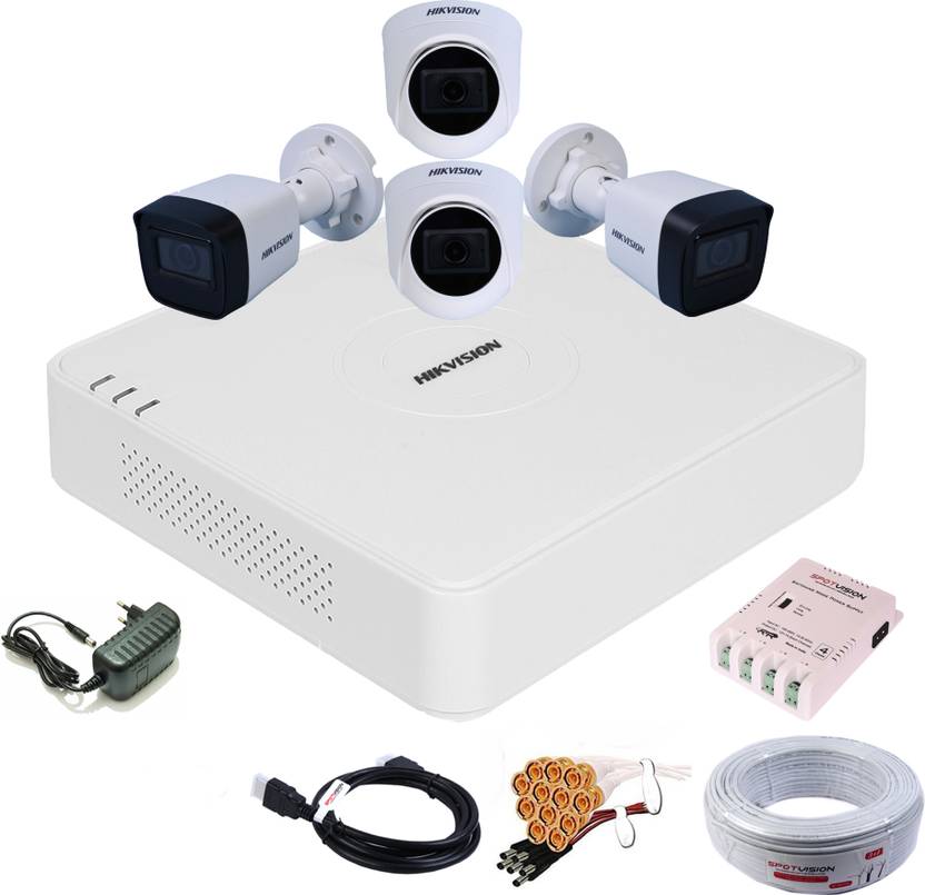 HIKVISION 4 Channel HD DVR 1080P,IP67 2MP Outdoor & Indoor Camera ...