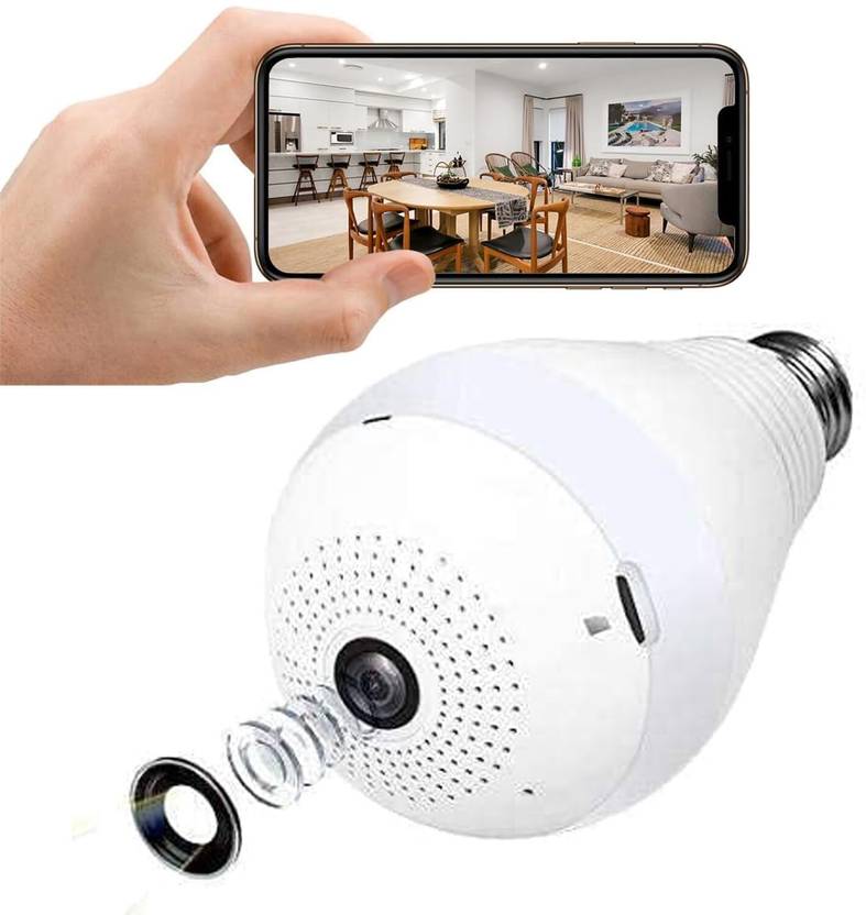 TP PLUS V380 Pro Fisheye 360° Panoramic Wireless Led Bulb with Bulb Holder Security Camera Price ...