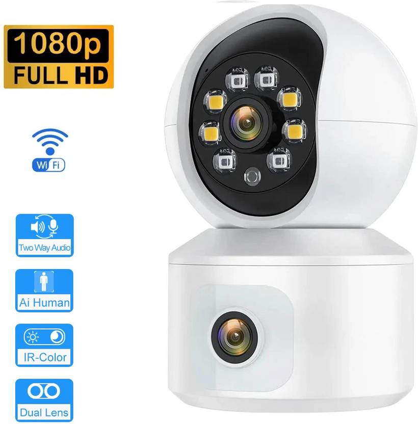 Cxoen Outdoor WiFi Dual Lens PTZ CCTV Camera 1080p Night Vision ...