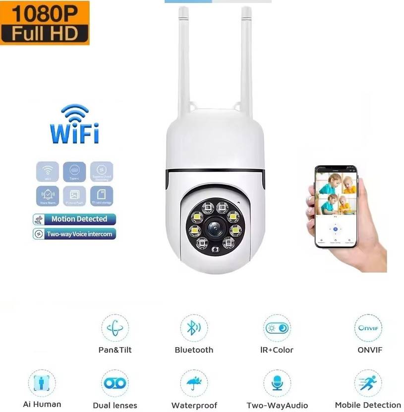 Cxoen Smart WiFi Outdoor PTZ Camera with IR Night Vision 1080P Security ...