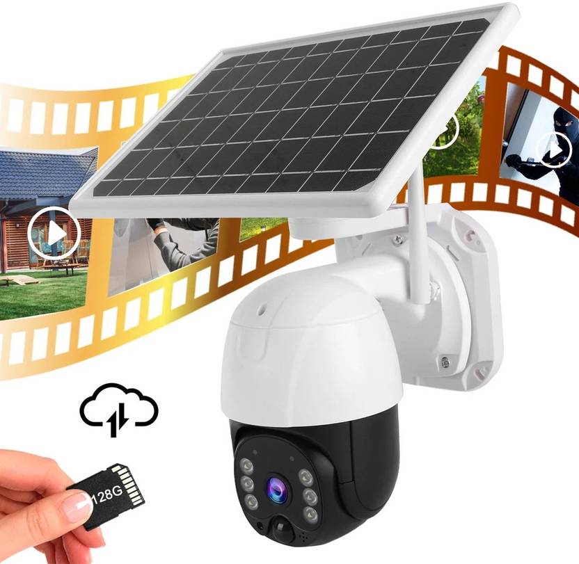 Cxoen Solar 4G LTE Outdoor PTZ Security Camera Single Lens Motion ...