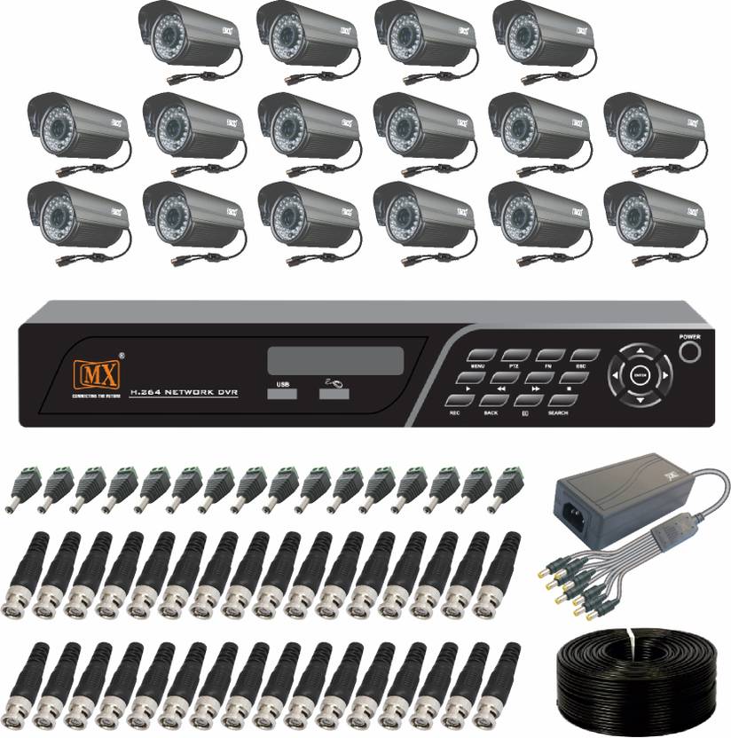 MX CCTV Cameras Kit 16 Channel Analog System Security Camera Price in ...