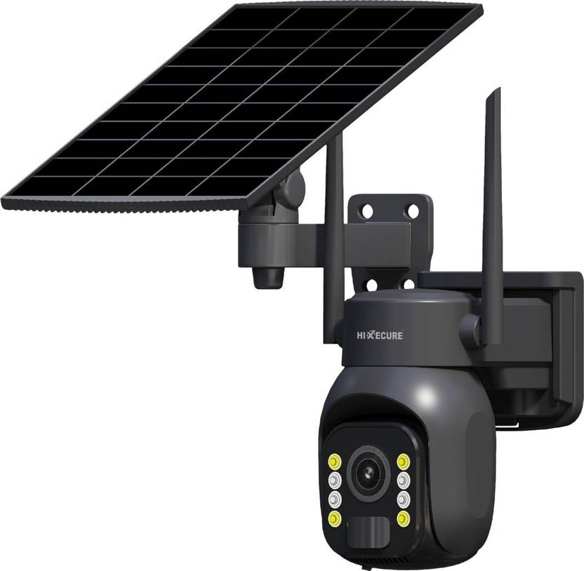 HIXECURE 4MP 4G Solar PTZ Camera, Wireless Outdoor Security Camera with ...