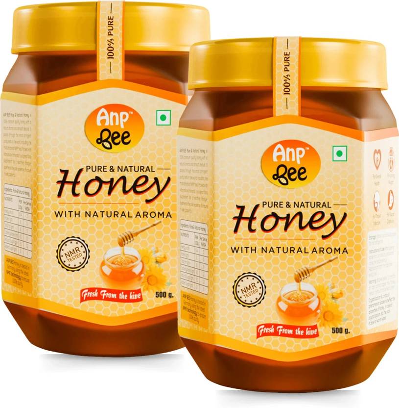 ANP BEE Raw Unpasteurized Pure Honey 500g (Pack of 2)| NMR Tested I ...