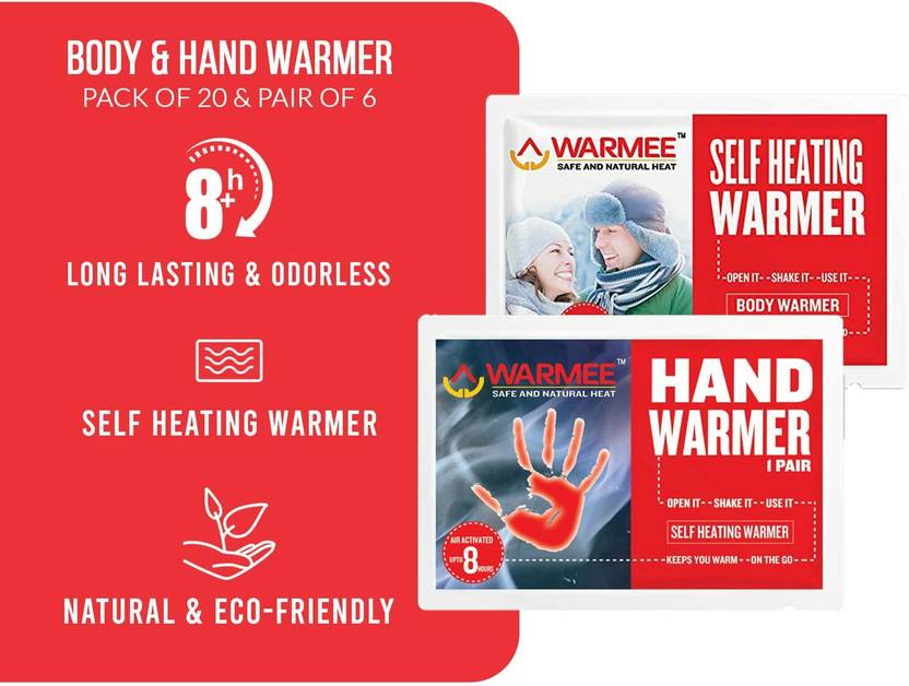 warmee 1200 Air Activated Warm (20 Pack Body + 6 Pair Hand) Pack Price ...