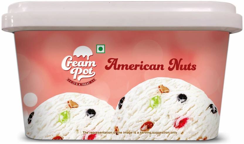 Cream Pot Dry Fruit American Nuts Ice Cream 1 ltr Price in India - Buy ...
