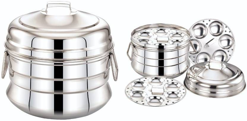 DIAMOND Idly Pannai/ 3 plates 18 Idlis Induction & Standard Idli Maker ...