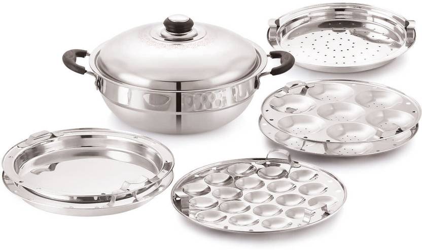 ANJALI Fiesta Pro Multi Kadai 7 in 1: Patra, Momos, Mini Idlis,Dhokla, Induction Idli Maker ...