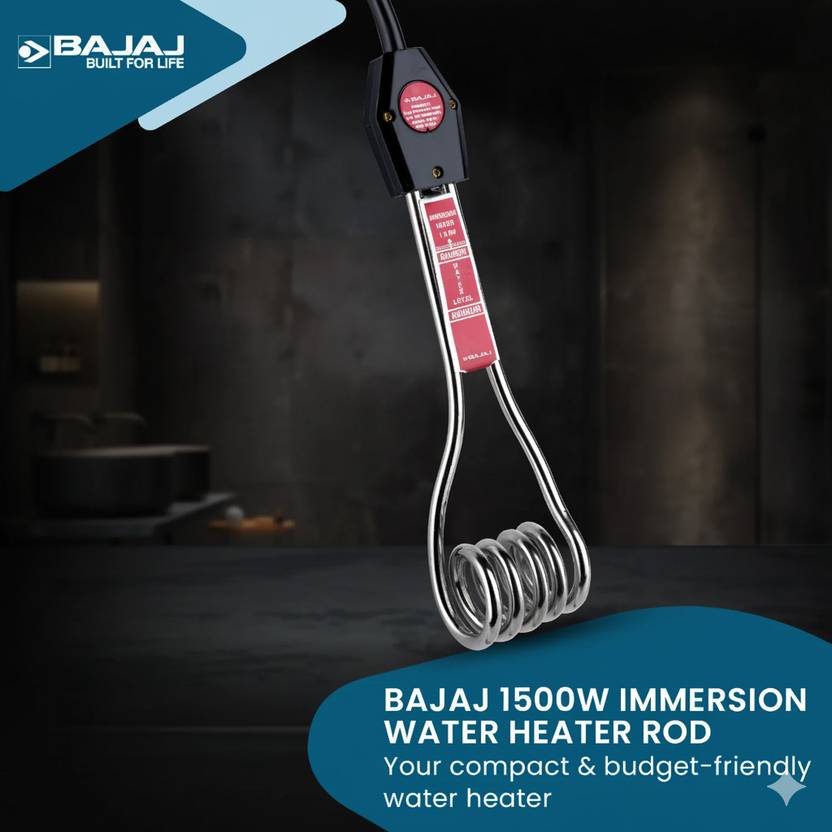 BAJAJ Immersion Rod 1500kw 1500 W Shock Proof Immersion Heater Rod ...