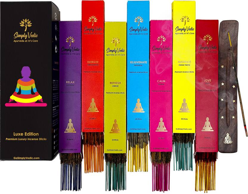 Simply Vedic Premium Luxe Series Incense Sticks Agarbatti-250grams ...