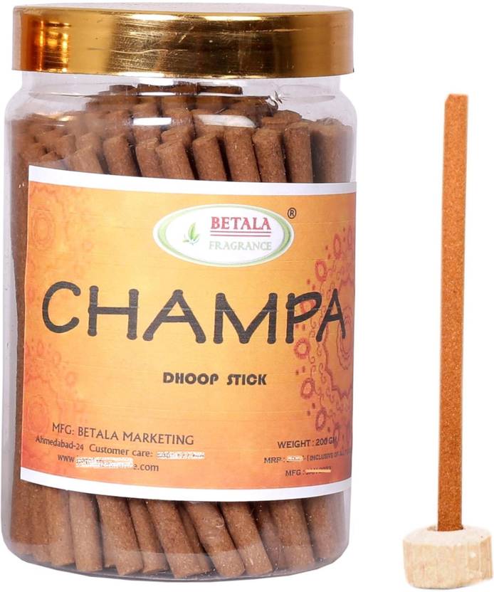 BETALA FRAGRANCE Champa Flavour Non-Charcoal Dhoop Agarbatti, Pack of ...