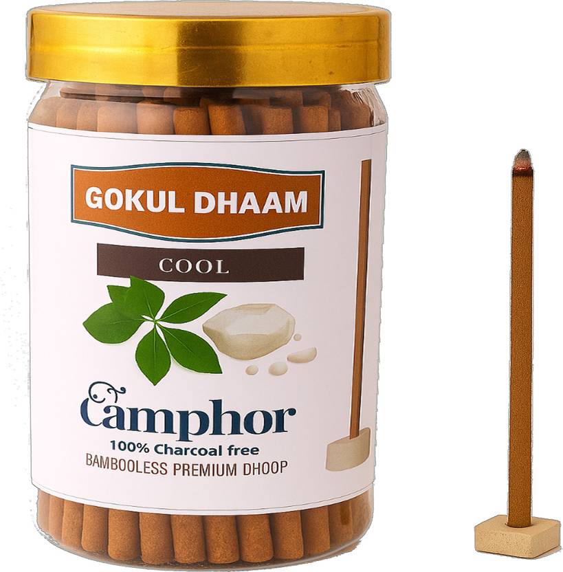 GOKUL DHAAM Camphor Dhoop Sticks Premium Incense for Meditation and ...
