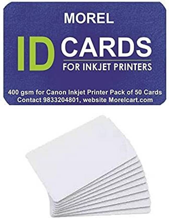 MOREL PVC INKJET ID CARD THIN 400 MICRON PACK OF 50PC FOR CAN G1000 ...