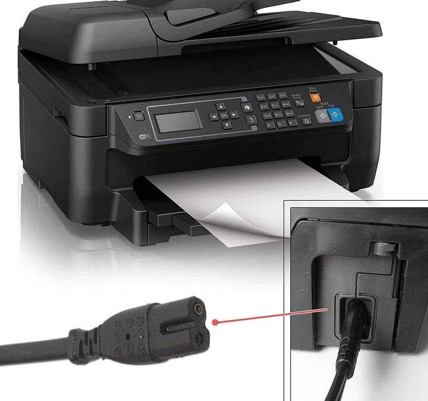 Haedlink Power Cable Cord For Inkjet Printer (1 Meter Cord) Black Ink ...