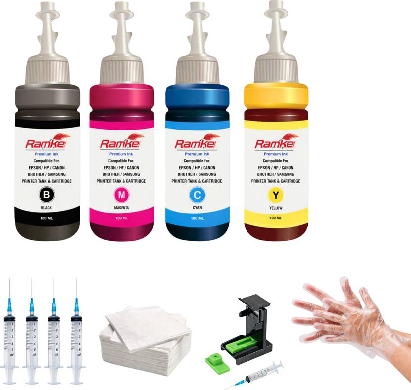 RAMKE Refill Ink Kit Compatibale for H-P DeskJet 678 Printer Black ...