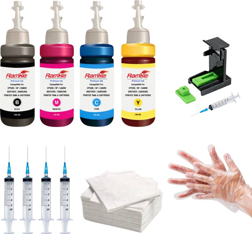 RAMKE Refill Ink Kit Compatible for Canon MG2970, iP7270 Printers Black ...