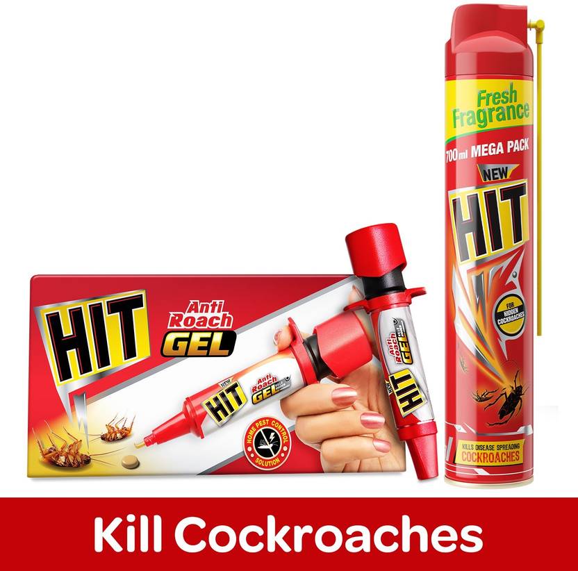Hit Crawling Insect Killer Spray (700ml) & Anti Roach Gel (20 g) - Buy ...