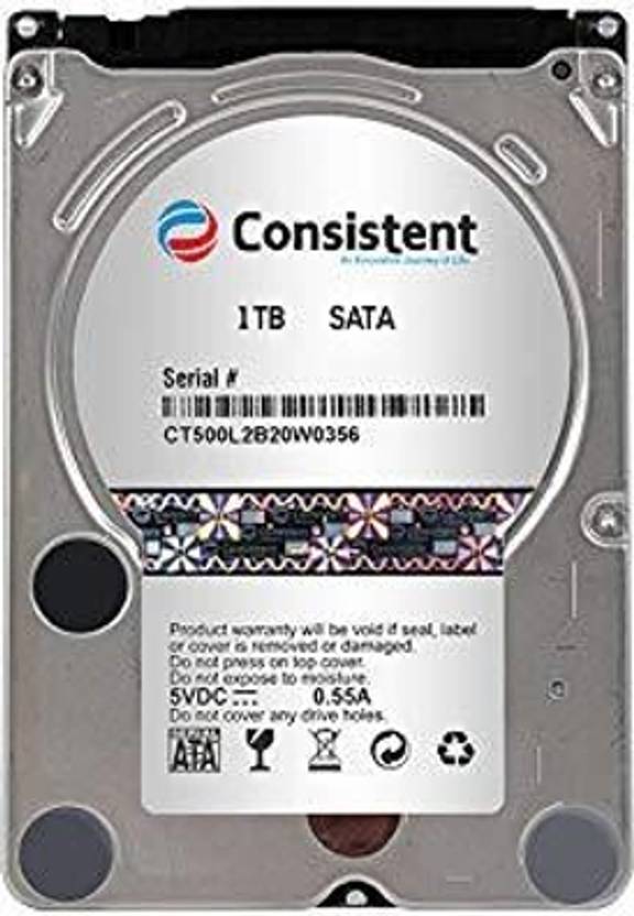 Consistent Slim 1 TB Laptop Silver SATA Internal Hard Disk Drive (HDD) (CT2001SL) - Consistent ...