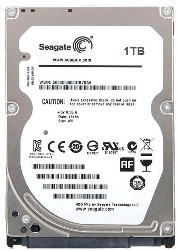 Seagate Sata High Capacity 1 TB Laptop Silver SATA Internal Hard Disk Drive (HDD) (High Quality ...