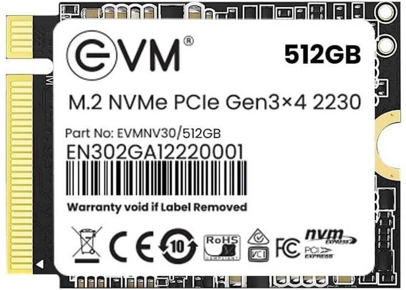 EVM M.2 NVMe (2230) 512 GB All in One PC's, Desktop, Laptop Black PCIe NVMe Internal Solid State ...