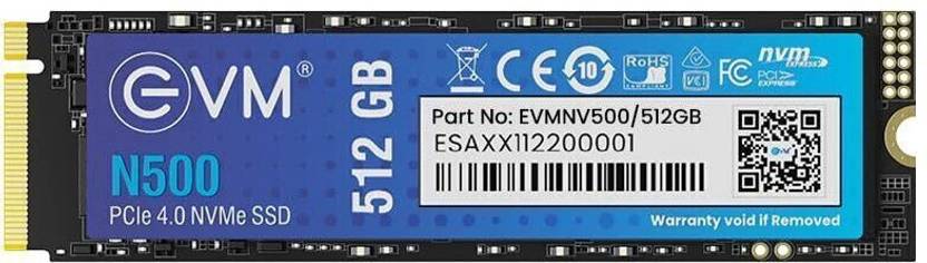 EVM N500 NVMe (GEN4) 512 GB All in One PC's, Desktop, Laptop Black PCIe NVMe Internal Solid ...