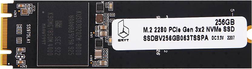 BRYT M.2 2280 PCle Gen 3X2 SSD 256 GB Desktop, Laptop Black M.2 ...