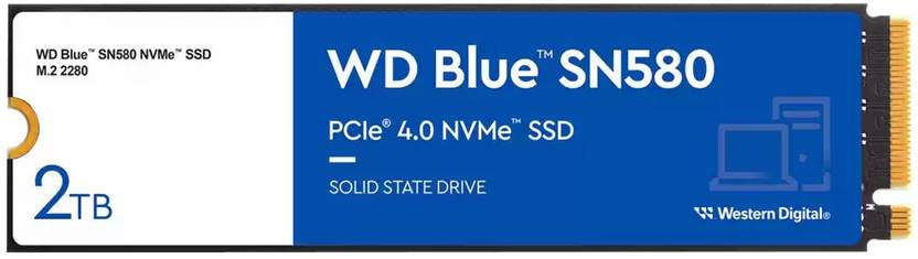 WESTERN DIGITAL SN 2 TB Laptop Blue PCIe NVMe Internal Solid State ...