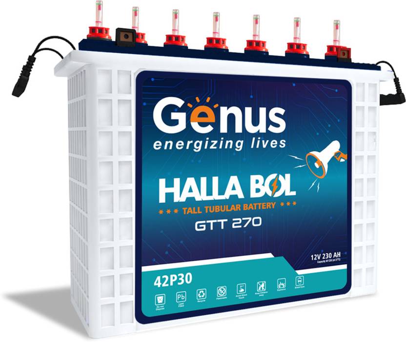Genus 72 Months Warranty Tubular Inverter Battery Price in India - Buy ...