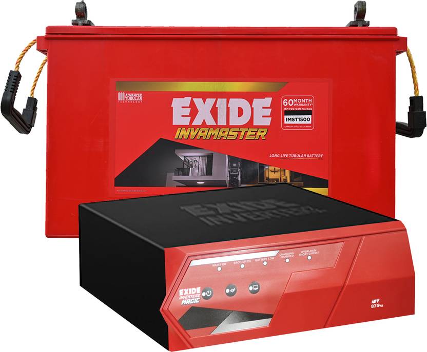EXIDE 60 Months Warranty Tubular Inverter Battery Price in India - Buy ...