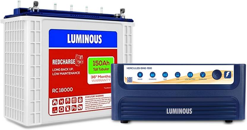 LUMINOUS 500 VA with 24 Months Warranty Pure Sine Wave Inverter Price ...