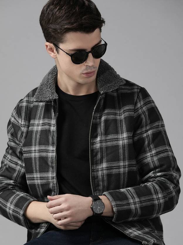 Roadster Full Sleeve Checkered Men Jacket - Buy Roadster Full Sleeve ...