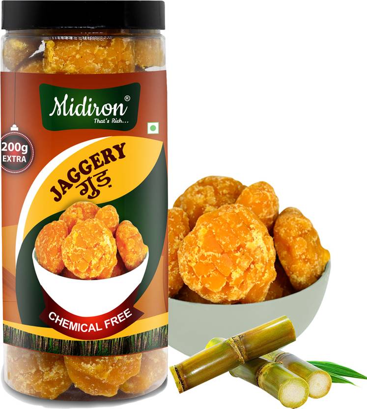 Midiron Jaggery Block, Desi Gud, Jaggery Lump, Pure Desi Sugercane ...