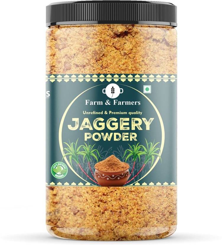 Farm & Farmers Natural Premium Quality Original Jaggery Powder- 400GM ...