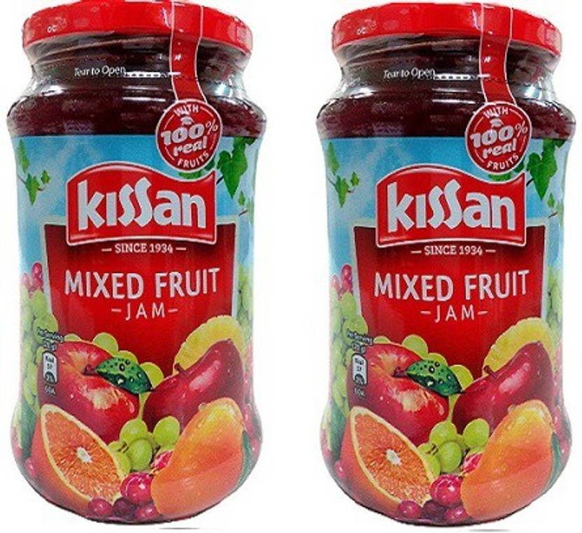 Kissan MIXED FRUIT JAM 2 x 500 G 1000 g Price in India - Buy Kissan ...