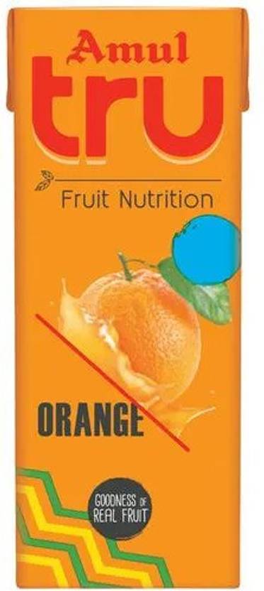 Amul TRU Orange Seltzer 200 Ml. PET (Pack of 30) PET Bottle Price in ...
