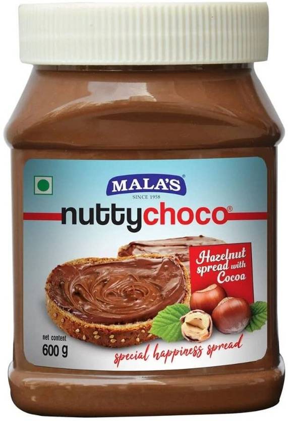 mala's Nutty Choco Hazelnut Spread With Cocoa (600g X 1) Price in India ...