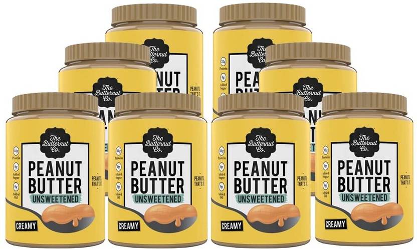 The Butternut Co. Natural Peanut Butter (Creamy) 1kg | PACK OF 8 ...