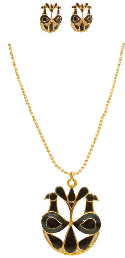 balaji gold Copper Gold-plated Black Jewellery Set Price in India - Buy ...