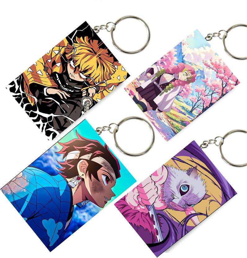 TheInkPalette Demon slayer Anime Printed Keychain For Bike,Car,bag ...