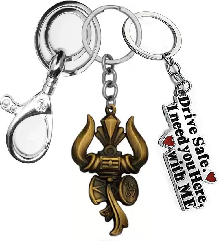 KV Fashion Lord Shiva Trishul Rudraksha Bead Damru & Safe Drive With ...