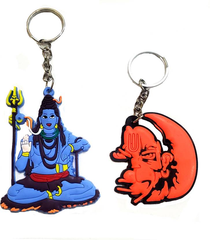 ShopTalk Lord Shiva With Hanuman Pvc Combo Key Chain Price in India ...