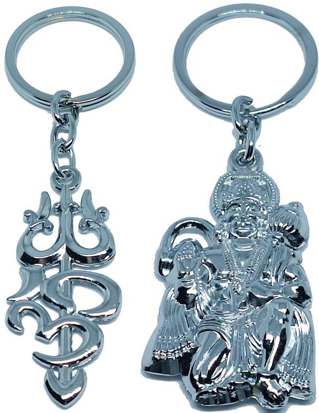 kd collections KD-641-224I Hanuman Keychain & Om Shiva Shankar Mahadev ...
