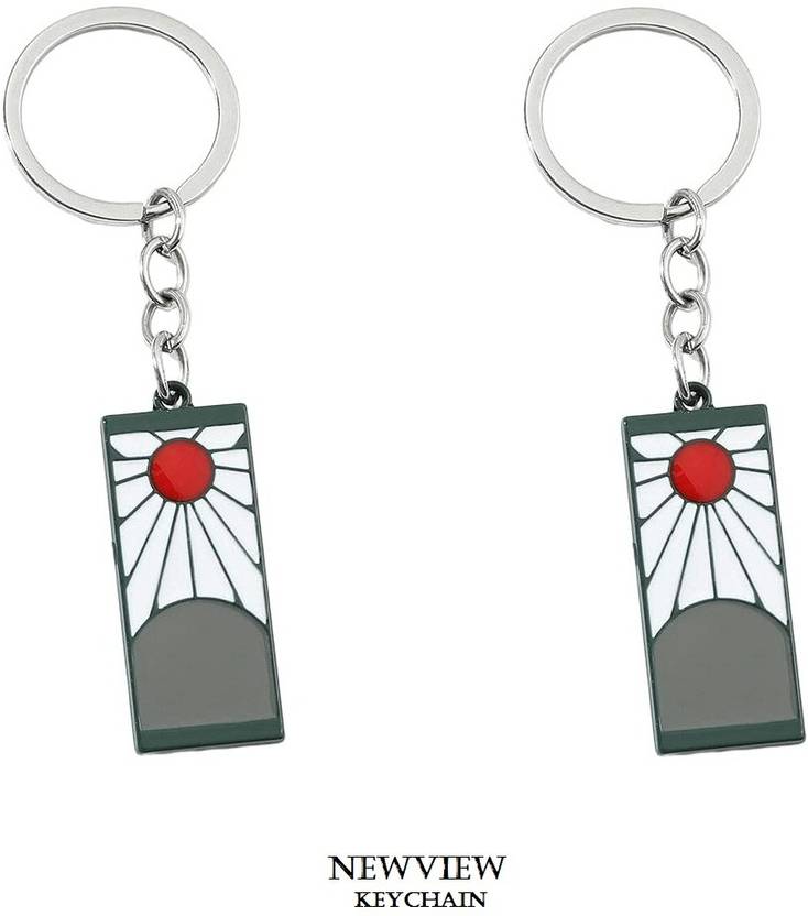 Newview 2 Anime Demon Slayer Key Chain Tanjiro Hanafuda Keychain Key ...