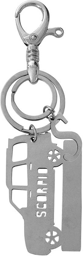 M Men Style Personalized Mahindra Scorpio With Alphabet S Keychain ...